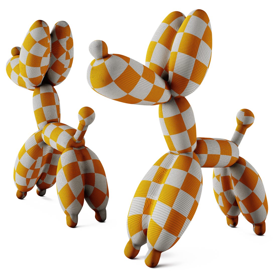 Red Dog Balloon Pop Art Sculpture 3D Model for Corona | CGMood