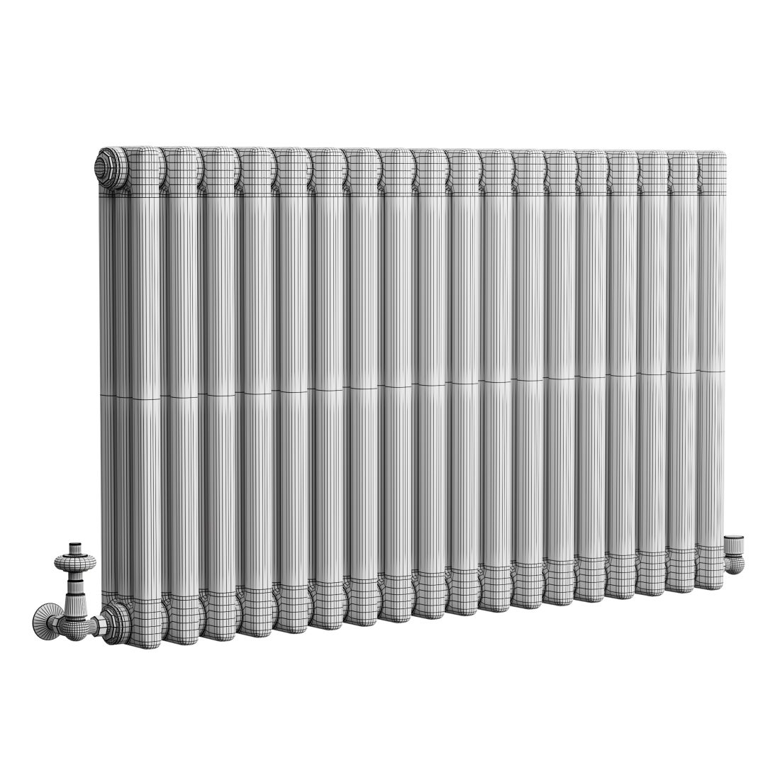 3 Column Horizontal Radiator 3D Model for VRay, Corona | CGMood