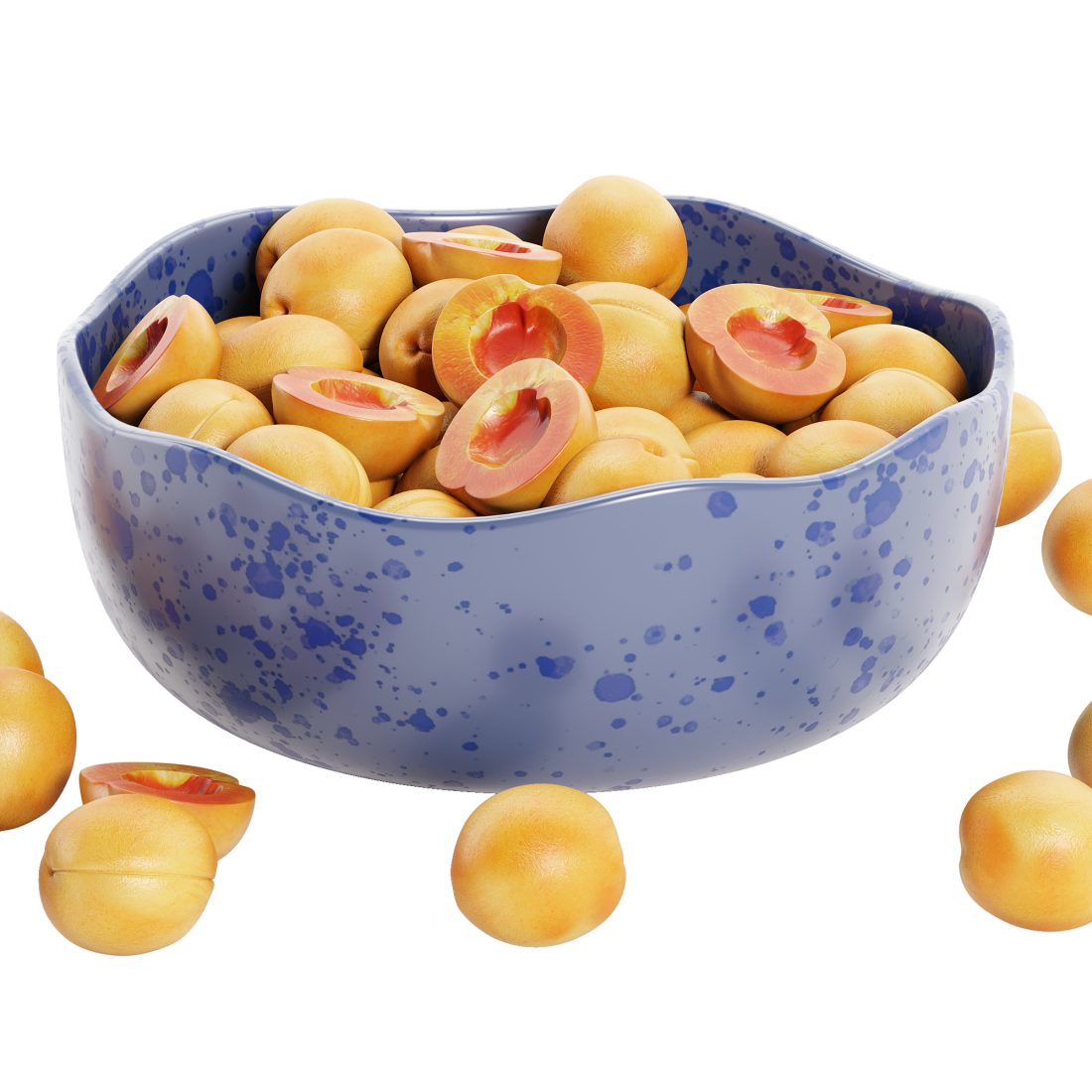 Apricot With Bowl - 3D Model for Corona