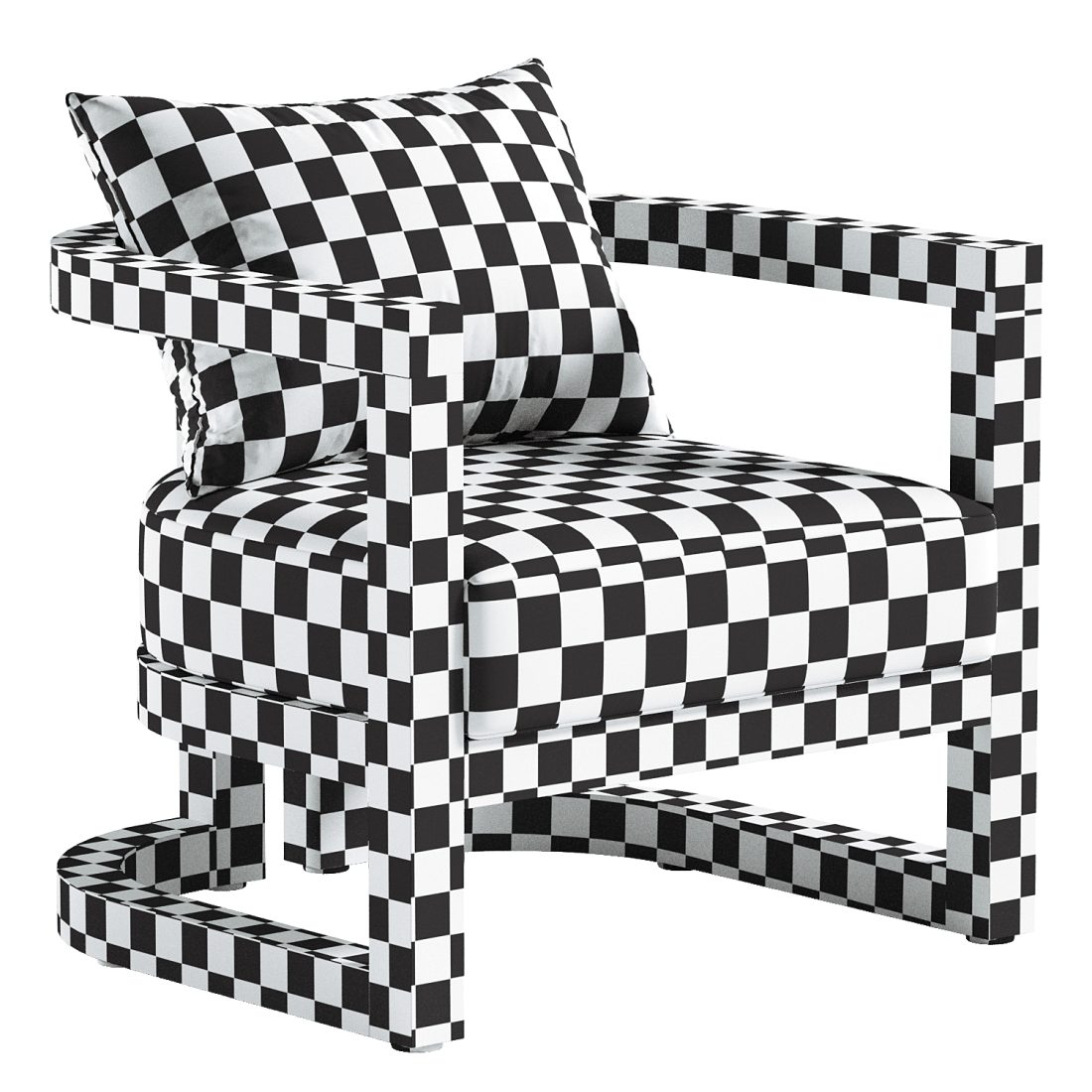 Emory Single Acacia Club Chair - 3D Model for VRay, Corona
