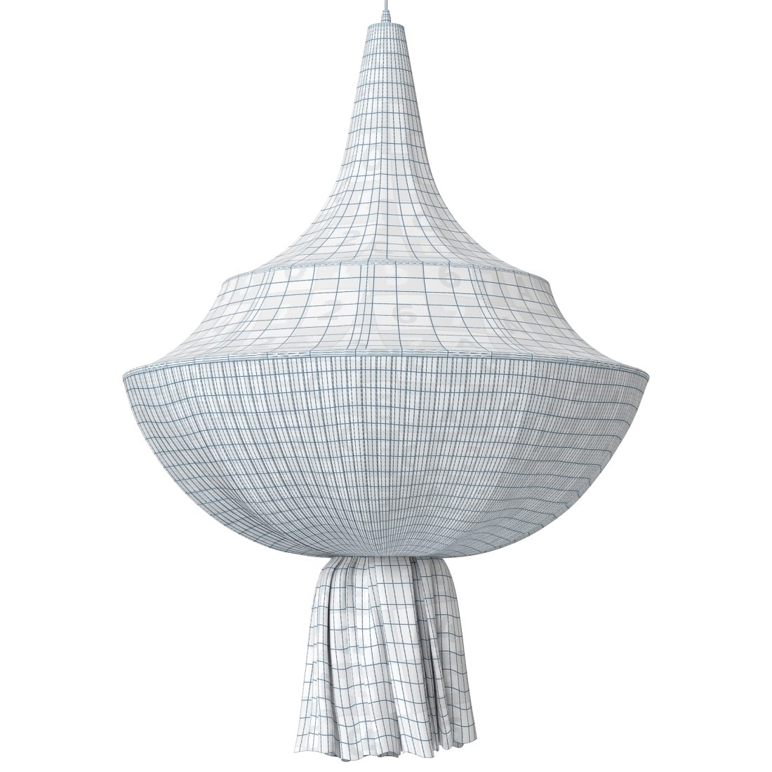 Gong Silk Meduse Chandelier - 3D Model for VRay, Corona