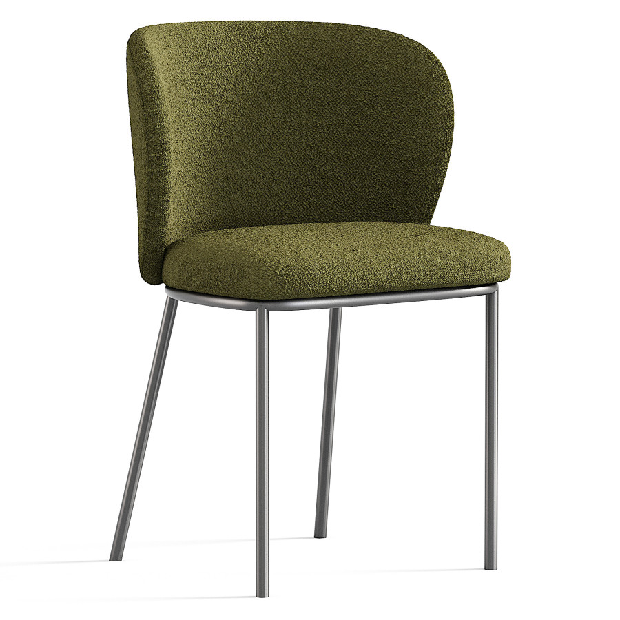 Ciselia Chair In Green Bouquet And Black Steel - 3D Model for Corona
