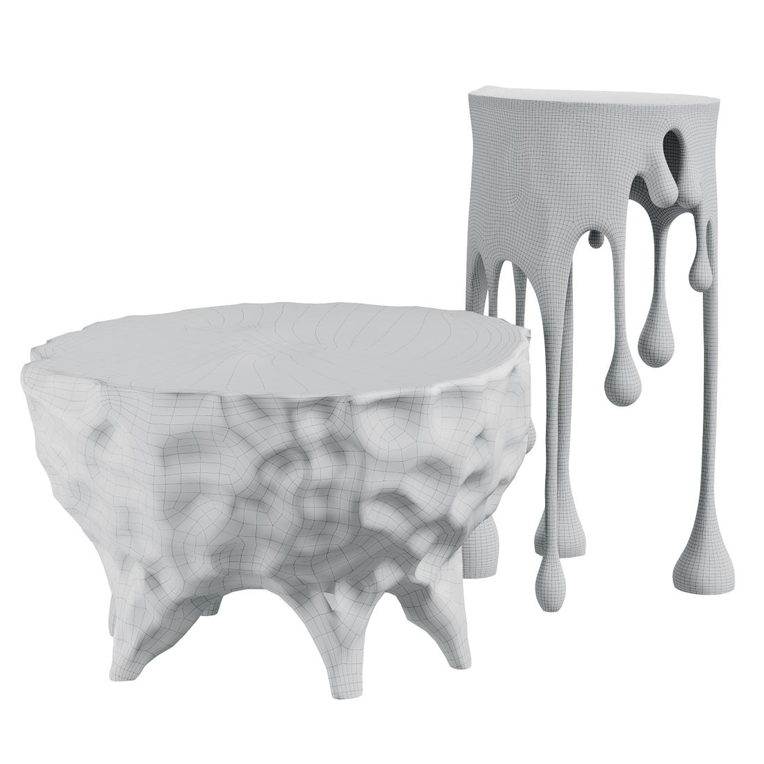 Molten Duo Tables 3D Model for VRay, Corona | CGMood