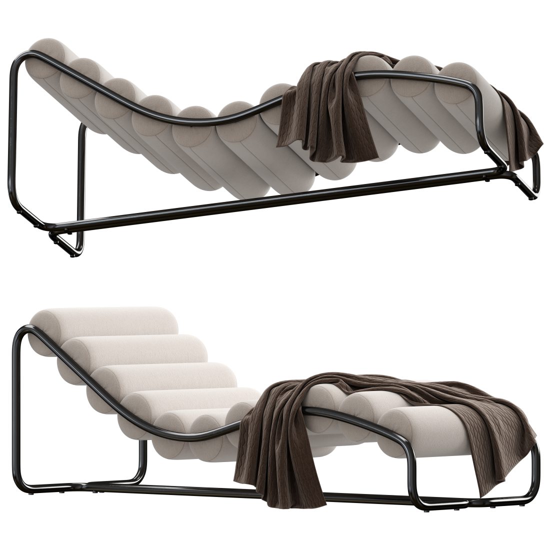 Islington Upholstered Fabric Chaise Longue 3D Model for VRay, Corona ...