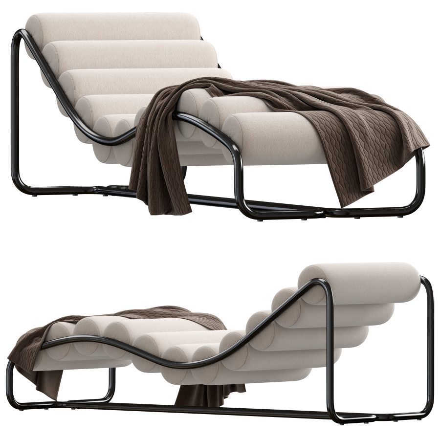 Islington Upholstered Fabric Chaise Longue 3D Model for VRay, Corona ...