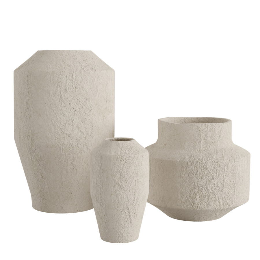 Set Of 3 Paper Vases - 3D Model for Corona