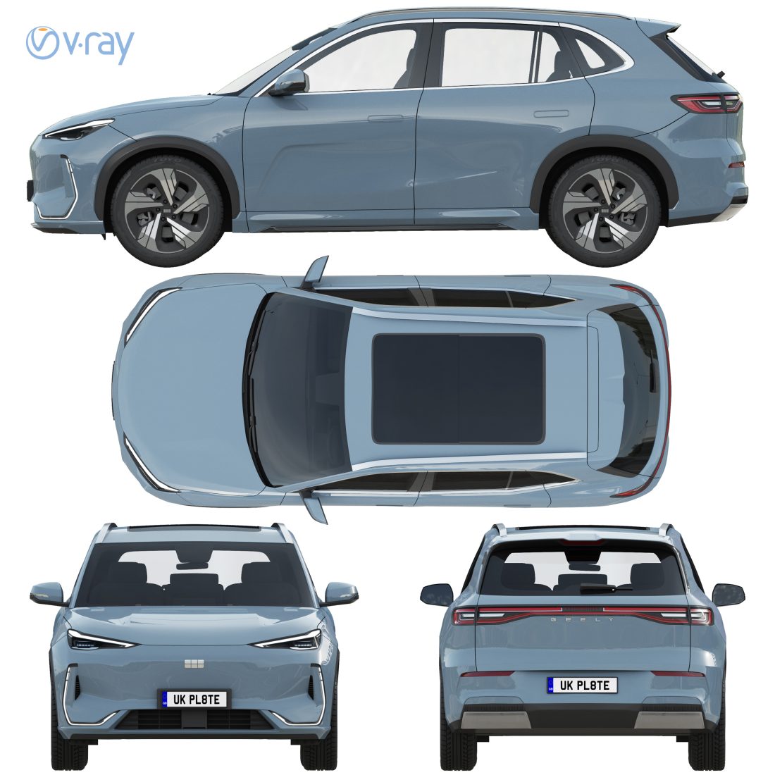 Geely EX5 2025 - 3D Model for VRay