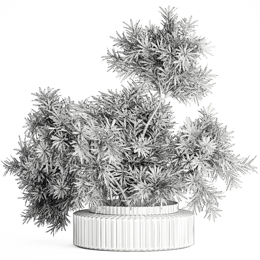 Realistic Flower Bouquet Decorated Branches Leaves - 3D Model for VRay