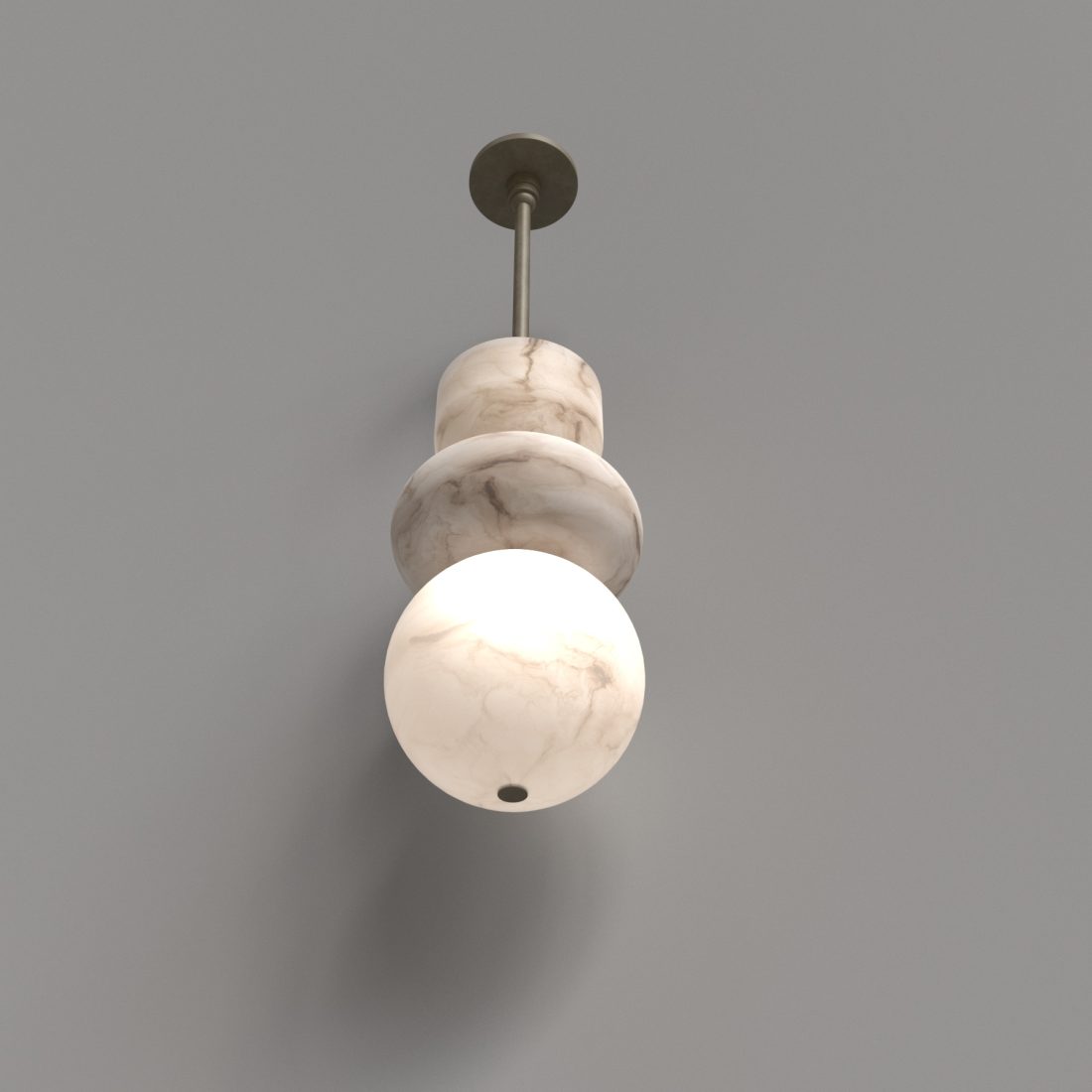 Alabaster Totem Pendant Light 3D Model for Corona | CGMood