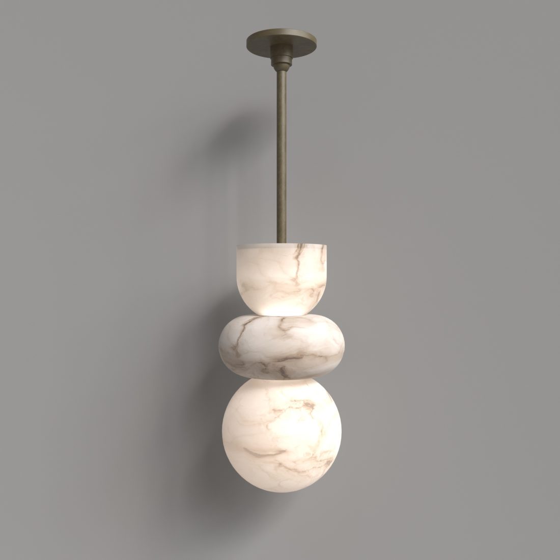 Alabaster Totem Pendant Light 3D Model for Corona | CGMood