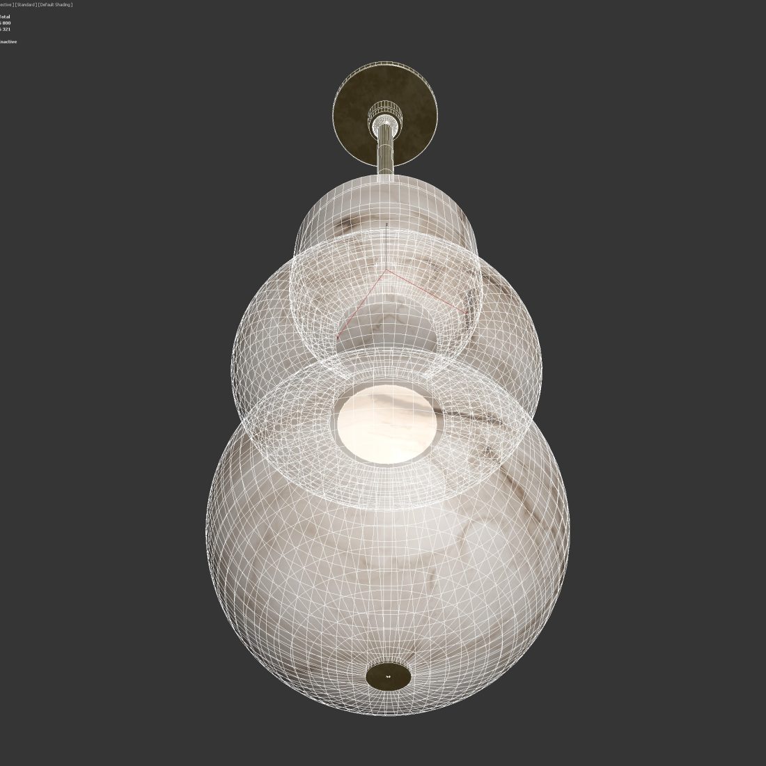 Alabaster Totem Pendant Light 3D Model for Corona | CGMood