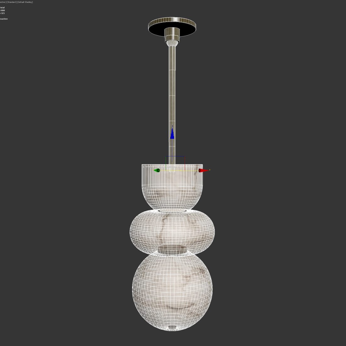 Alabaster Totem Pendant Light 3D Model for Corona | CGMood