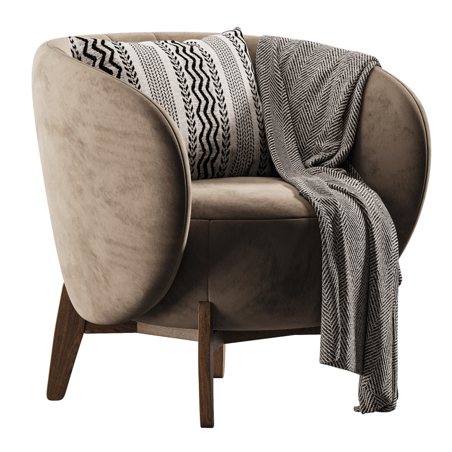 Tilar Cozy Grey Chair 3D Model for Corona | CGMood