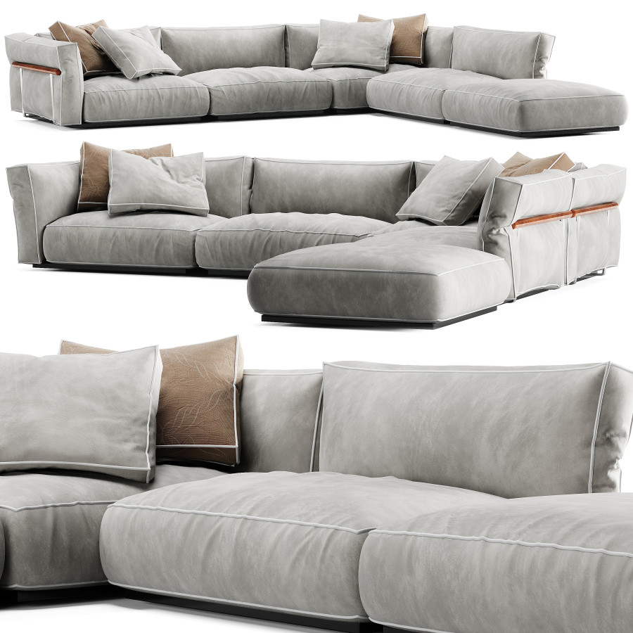 Camelot Sofa 02 By Flexform - 3D Model for Corona