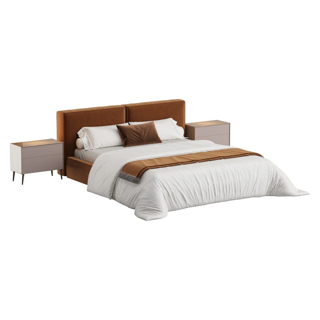 Vento Bed - 3D Model for VRay, Corona