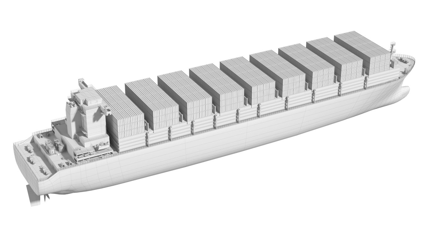 Cargo Container Ship Detailed Lowpoly 082 Ap - 3D Model for VRay, Corona