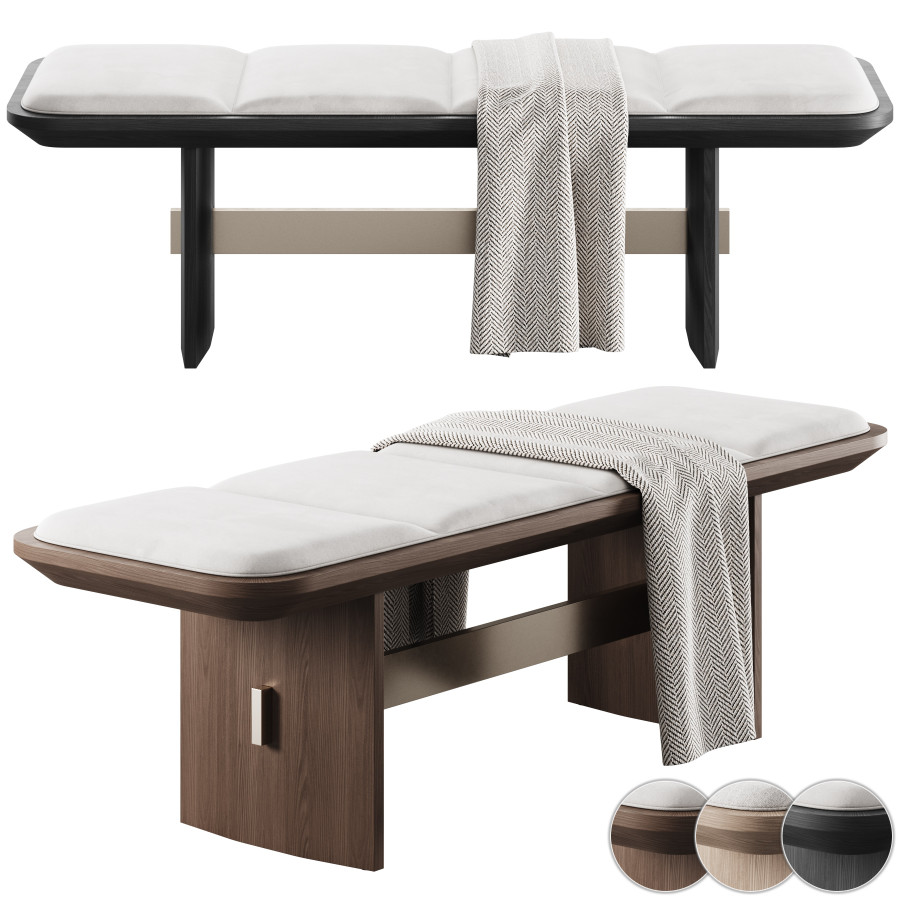 Albert Bench By Laskasas - 3D Model for VRay, Corona