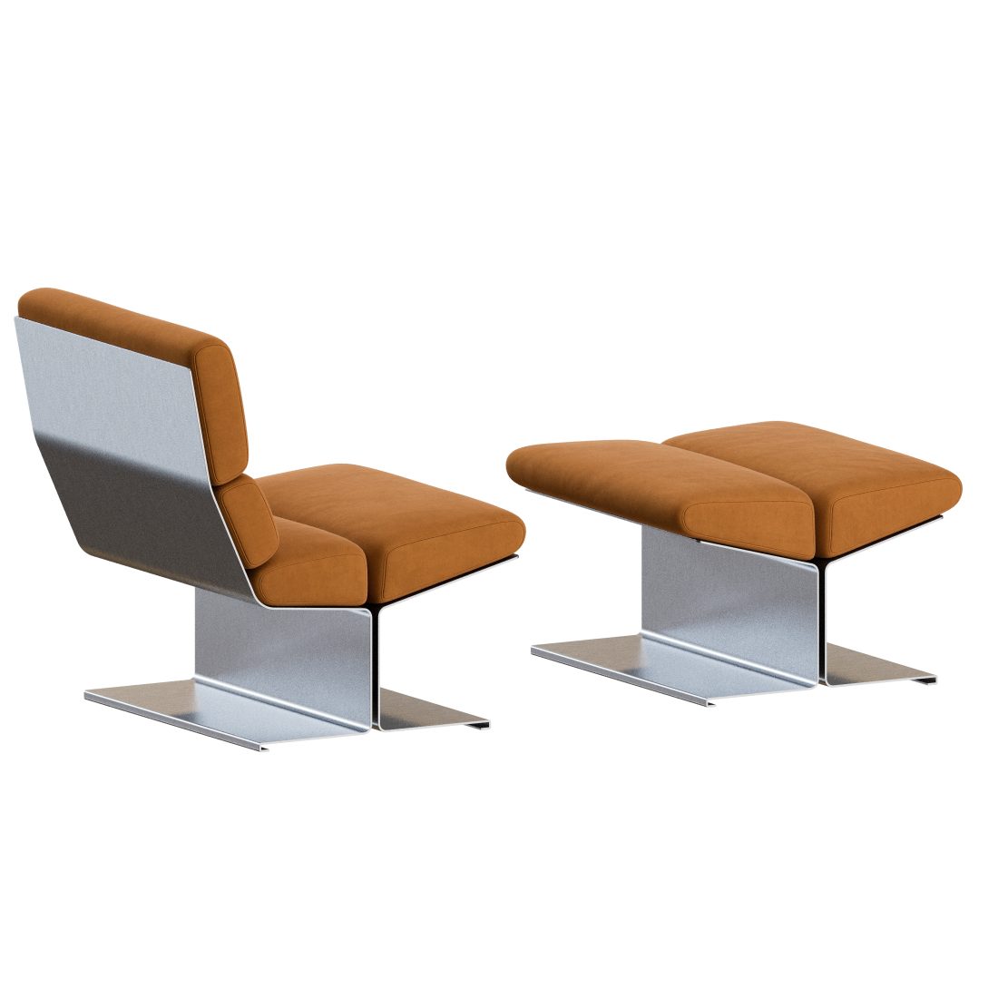 Lounge Chair By Paul Geoffroy For Uginox - 3D Model for Corona