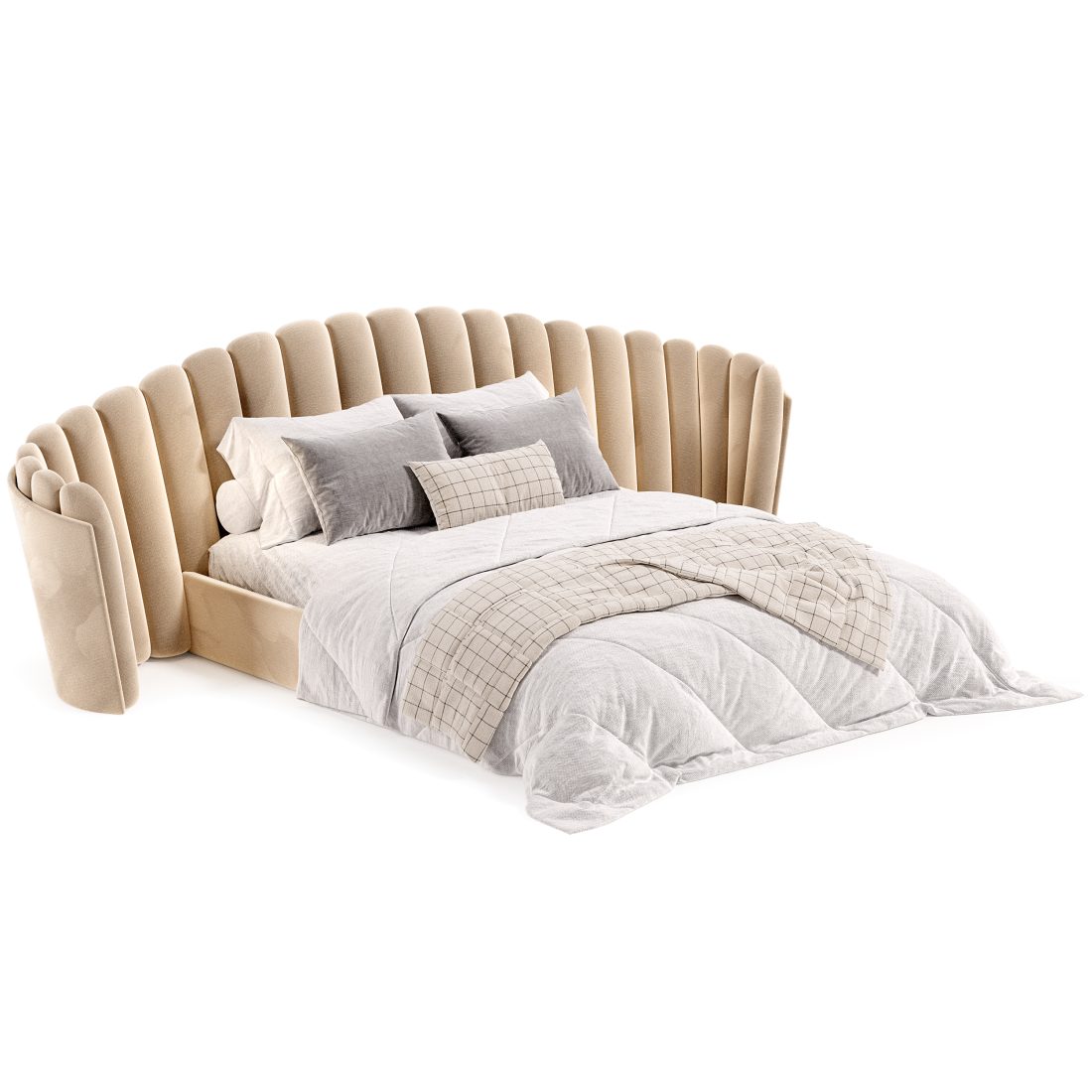 Art Deco Style Vendome Bed 3D Model for Corona | CGMood