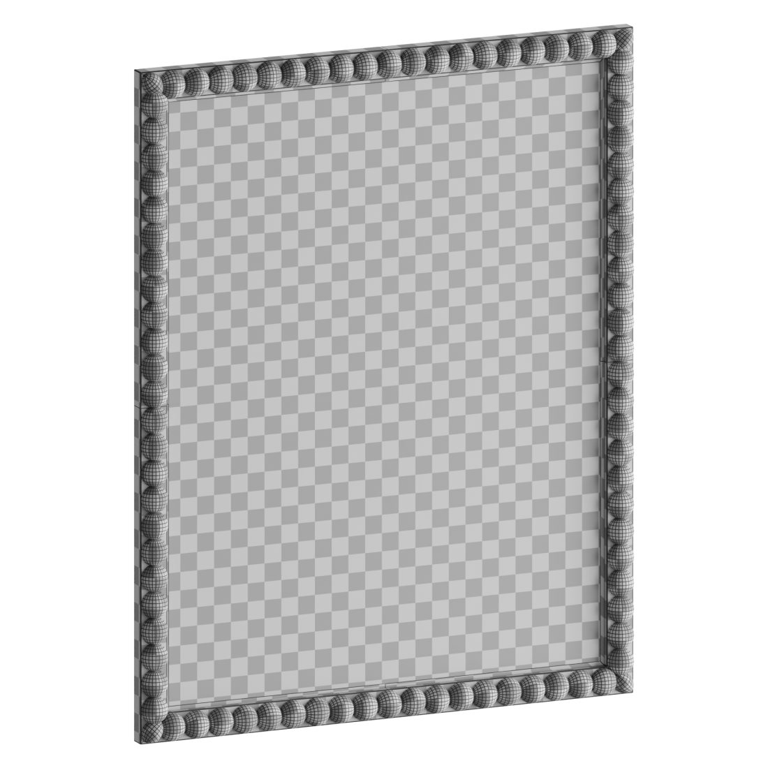 Large Barnaby Black Wall Mirror - 3D Model for Corona
