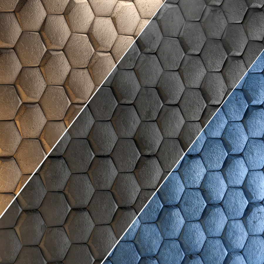 Concrete Wall Panels & 3d Tiles-pbr Material-e07 3D Model for VRay ...