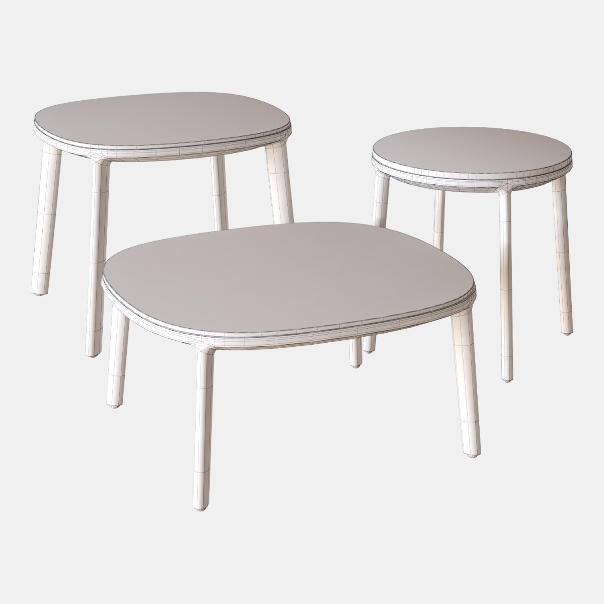 Caratos Maxalto Coffee Tables By B&b Italia - 3D Model for VRay, Corona
