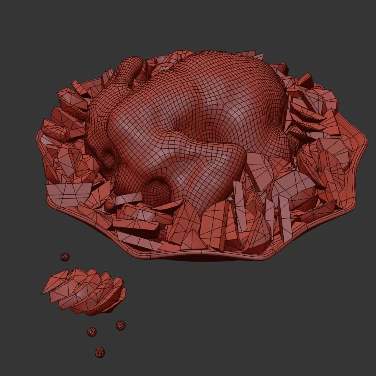 Chicken And Potatoes 3D Model For Corona chicken-and-potatoes-3d-model-for-corona