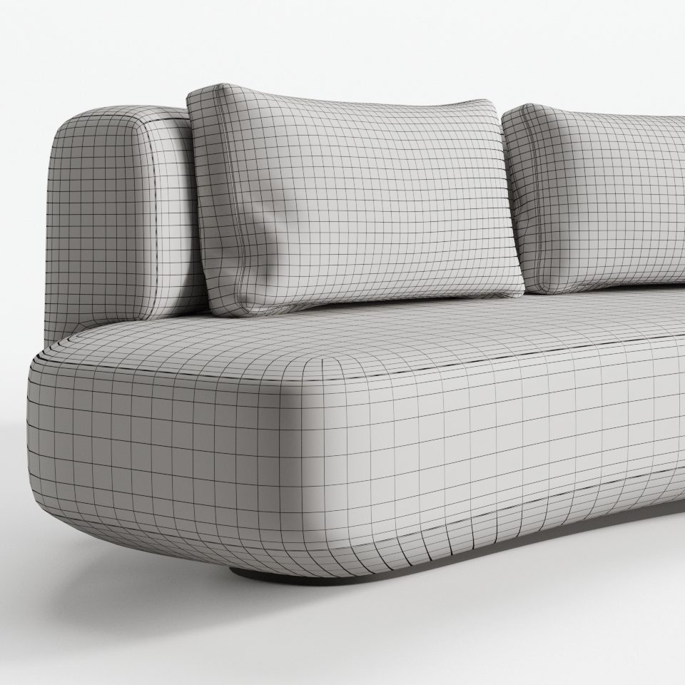 Audrey Sofa 270 By Gallotti Radice - 3D Model for Corona