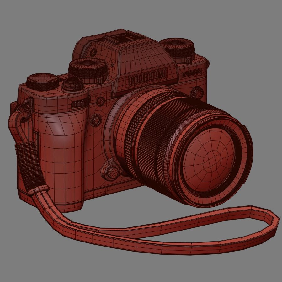 Fujifilm X-t3 Camera - 3D Model for VRay, Corona