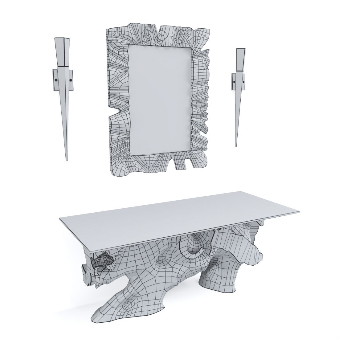 Tree Root Table - 3D Model for Corona