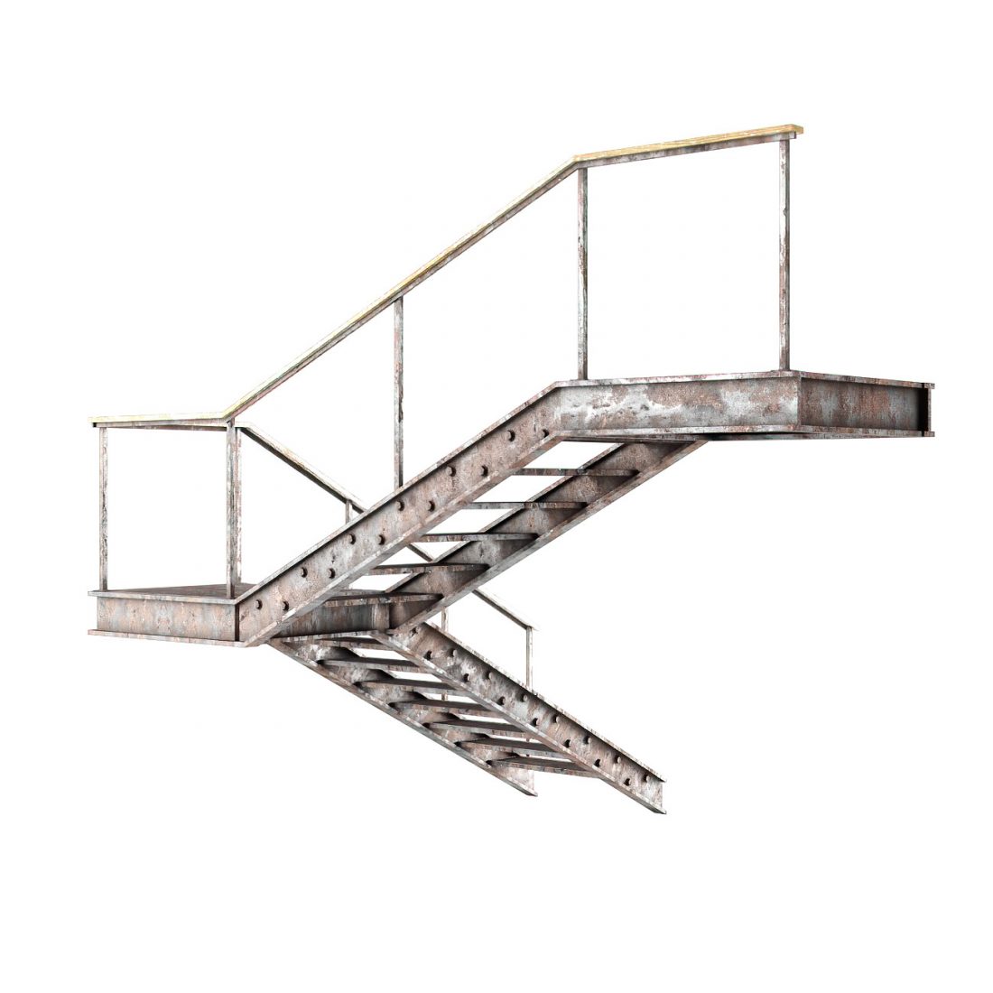 Metal Ladder With Handrail 3D Model for Corona | CGMood