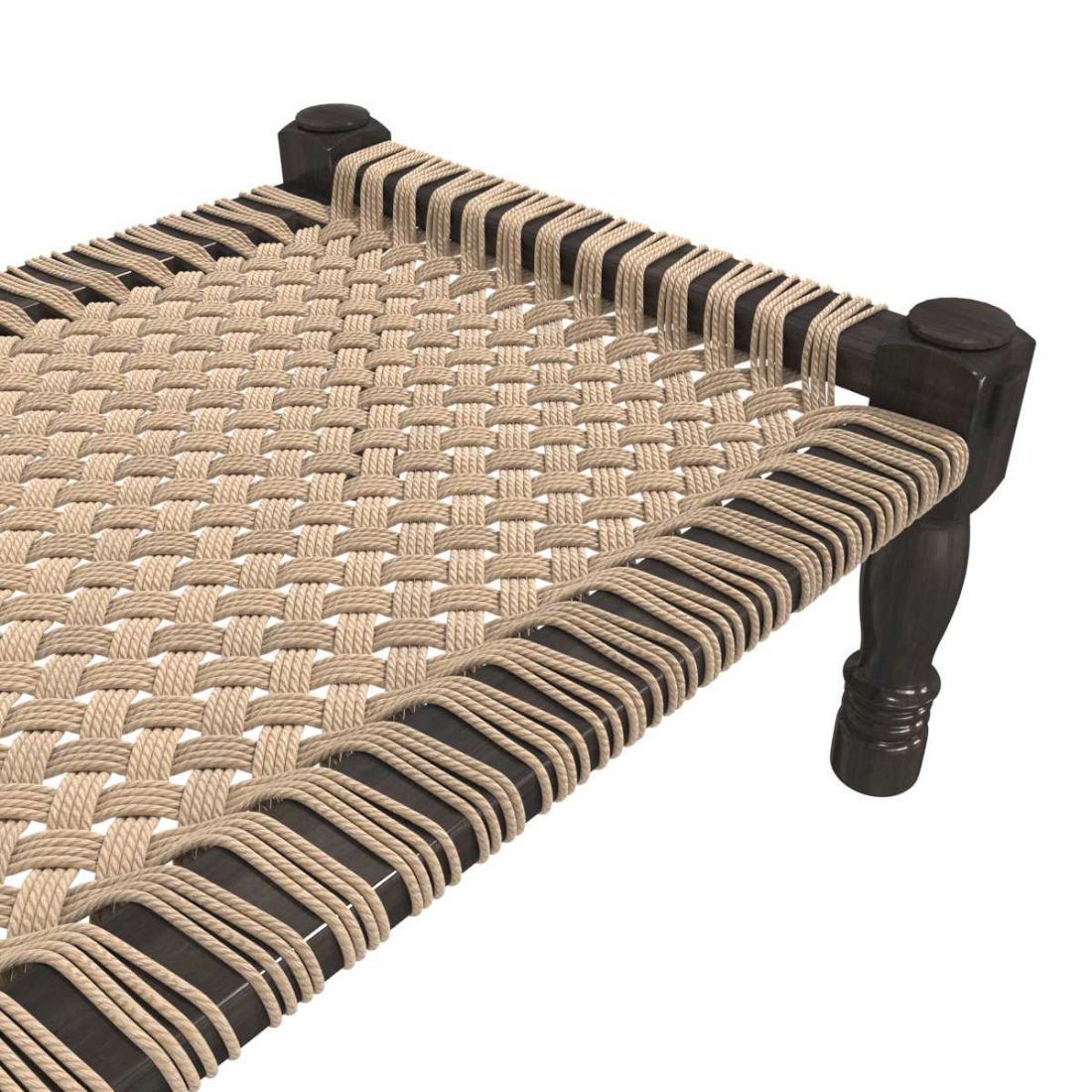 Restoration Hardware Woven Indian Charpoy Bench - 3D Model for Corona