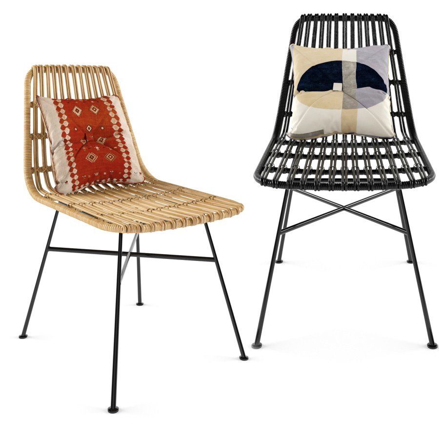 Costa Polyrattan Chairs - 3D Model for VRay