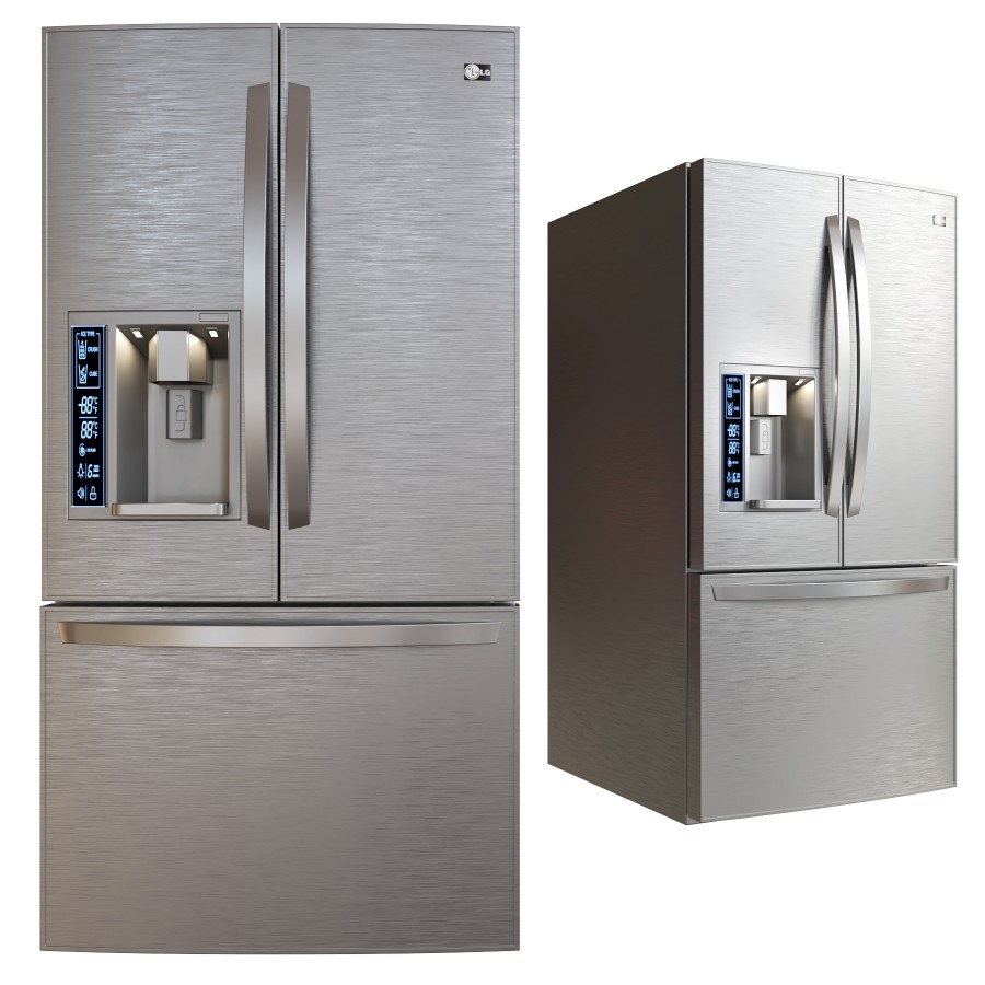 Lg Refrigerator - 3D Model for VRay, Corona