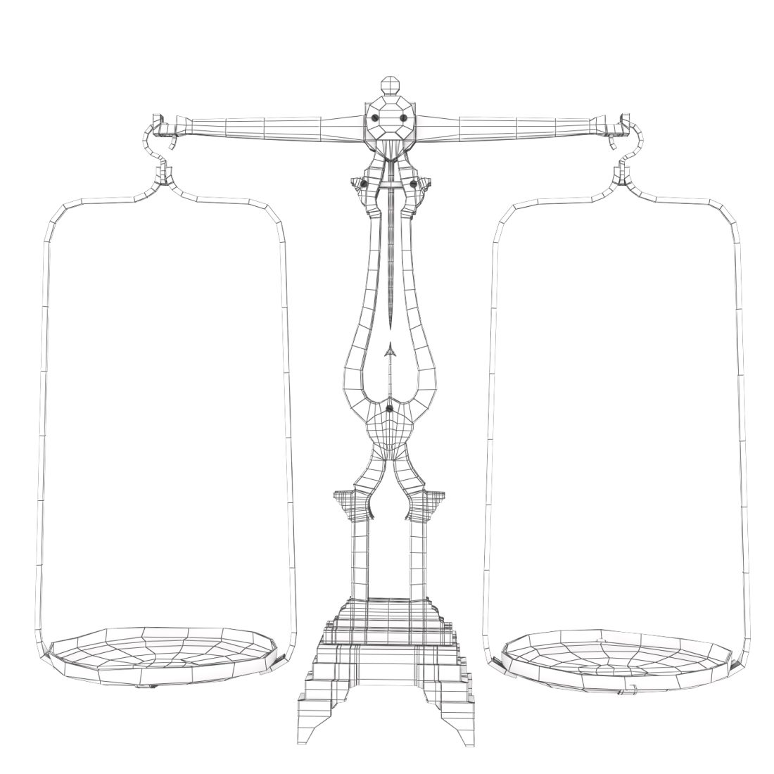 Antique Scale Restoration Hardware - 3D Model for VRay