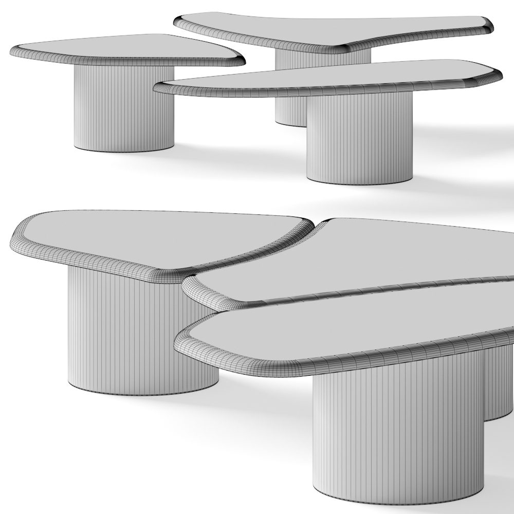 Okha Tectra Coffee Tables 3D Model for VRay, Corona | CGMood