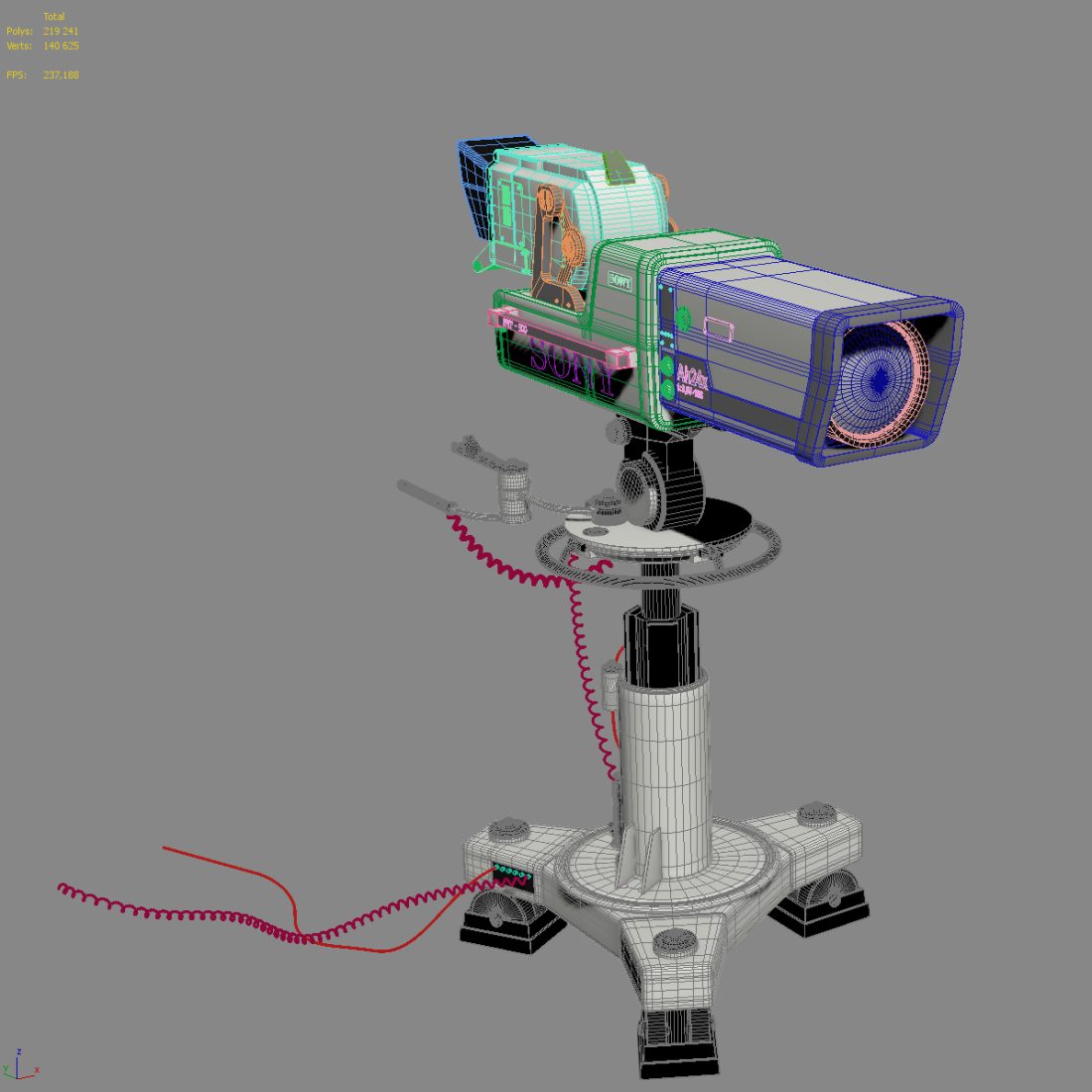 Sony Bvp 900 Studio Camera 3D Model for VRay | CGMood