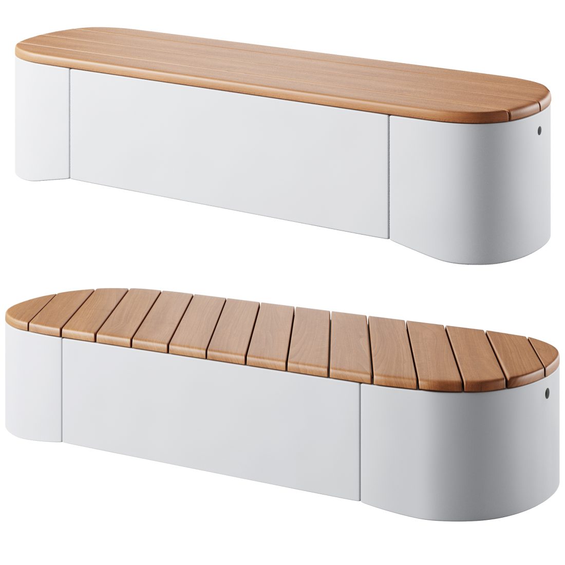 Park Benches Urban Islands By Mmcite - 3D Model for VRay, Corona