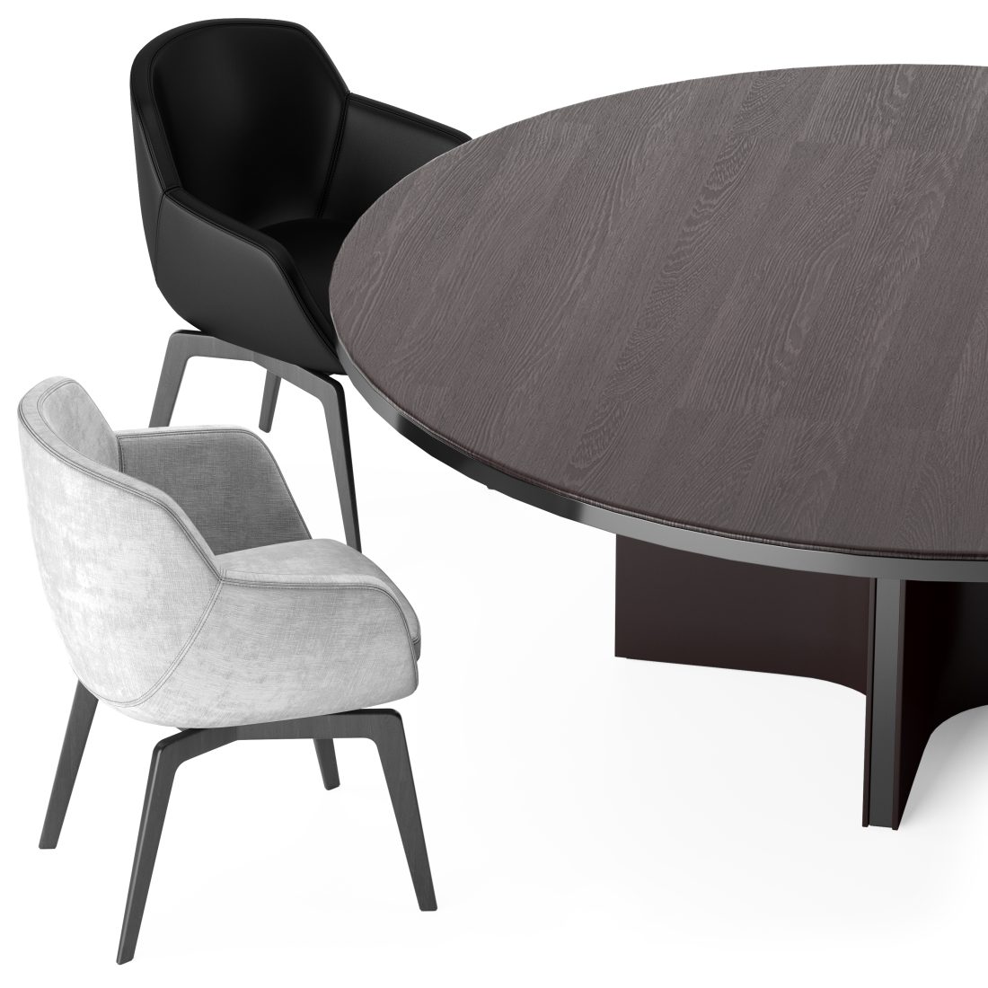 Dining Chair Belt & Marvin Table 2021 Coll - 3D Model for VRay, Corona
