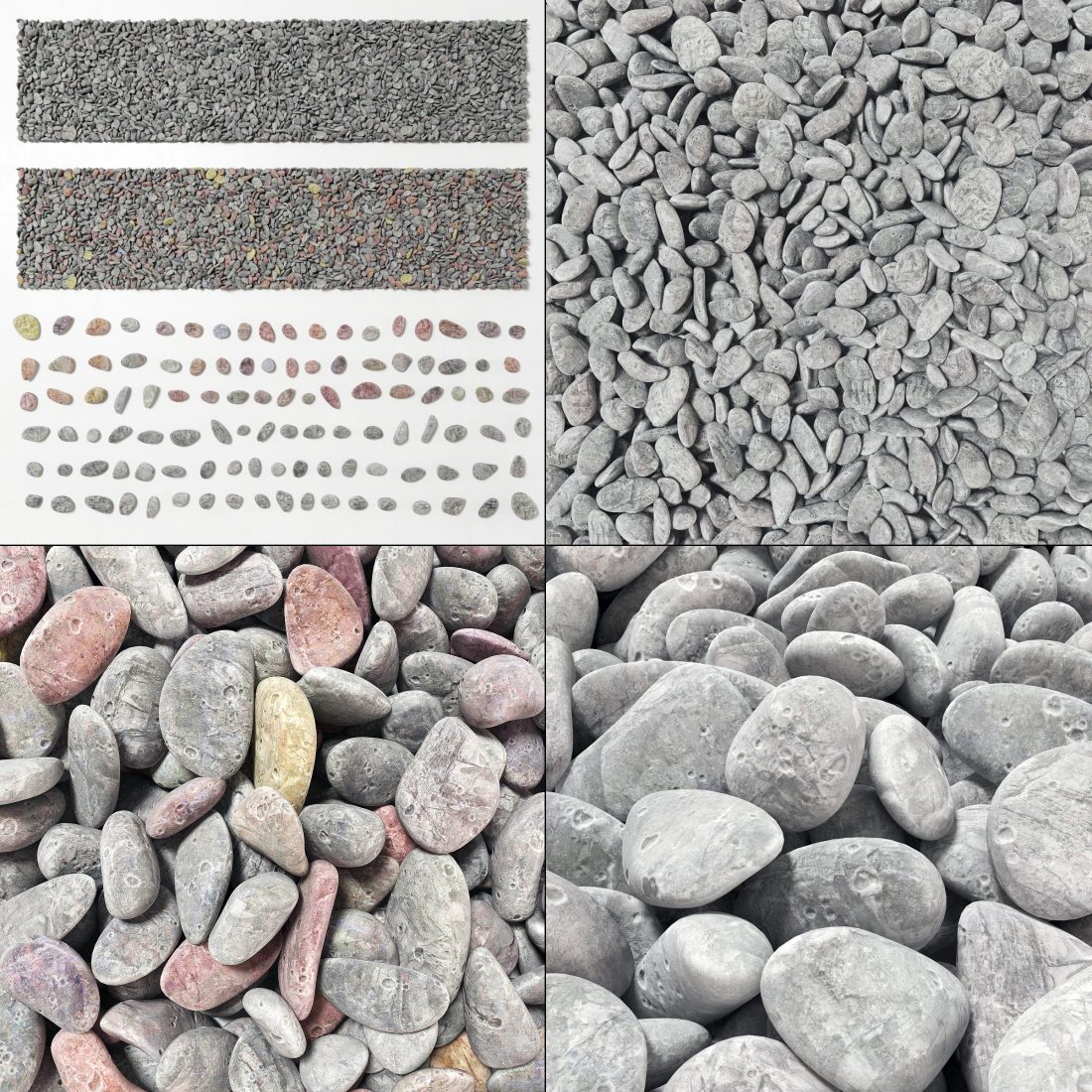 Pebble Low N10 - 3D Model for VRay