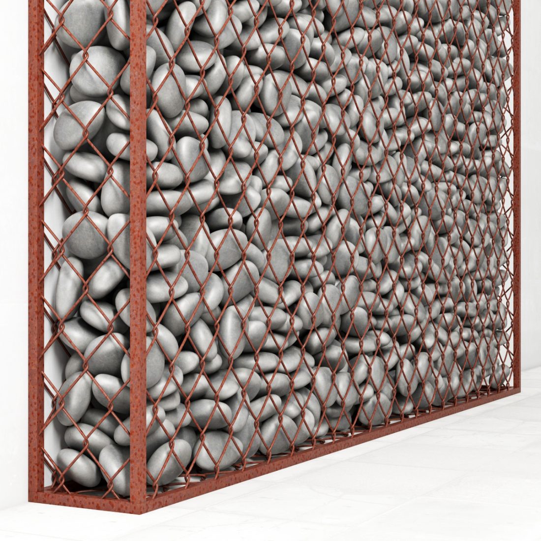 Gabion Big Gray Pebble 3D Model for VRay | CGMood