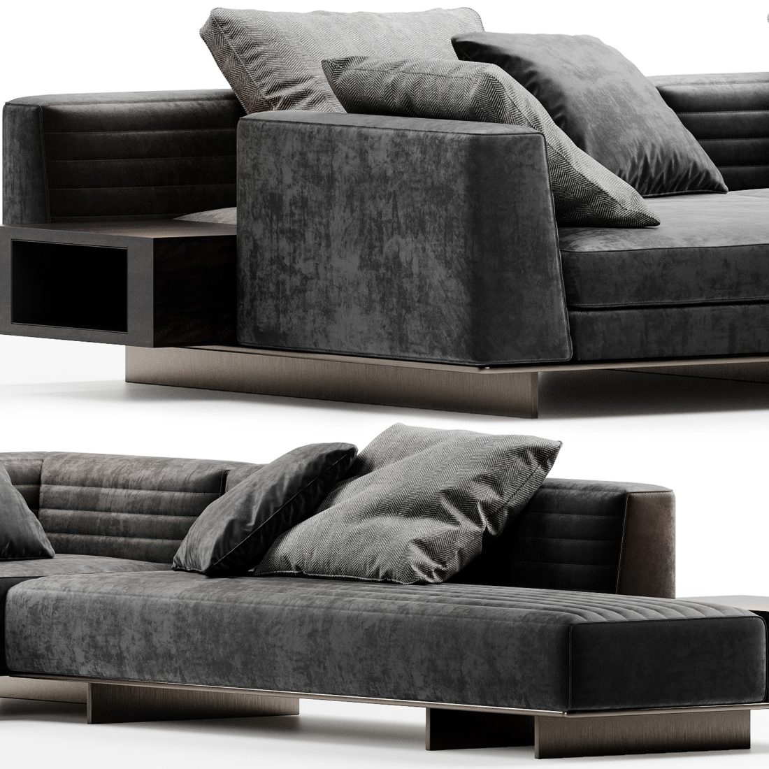 Roger Corner Sofa - 3D Model for Corona