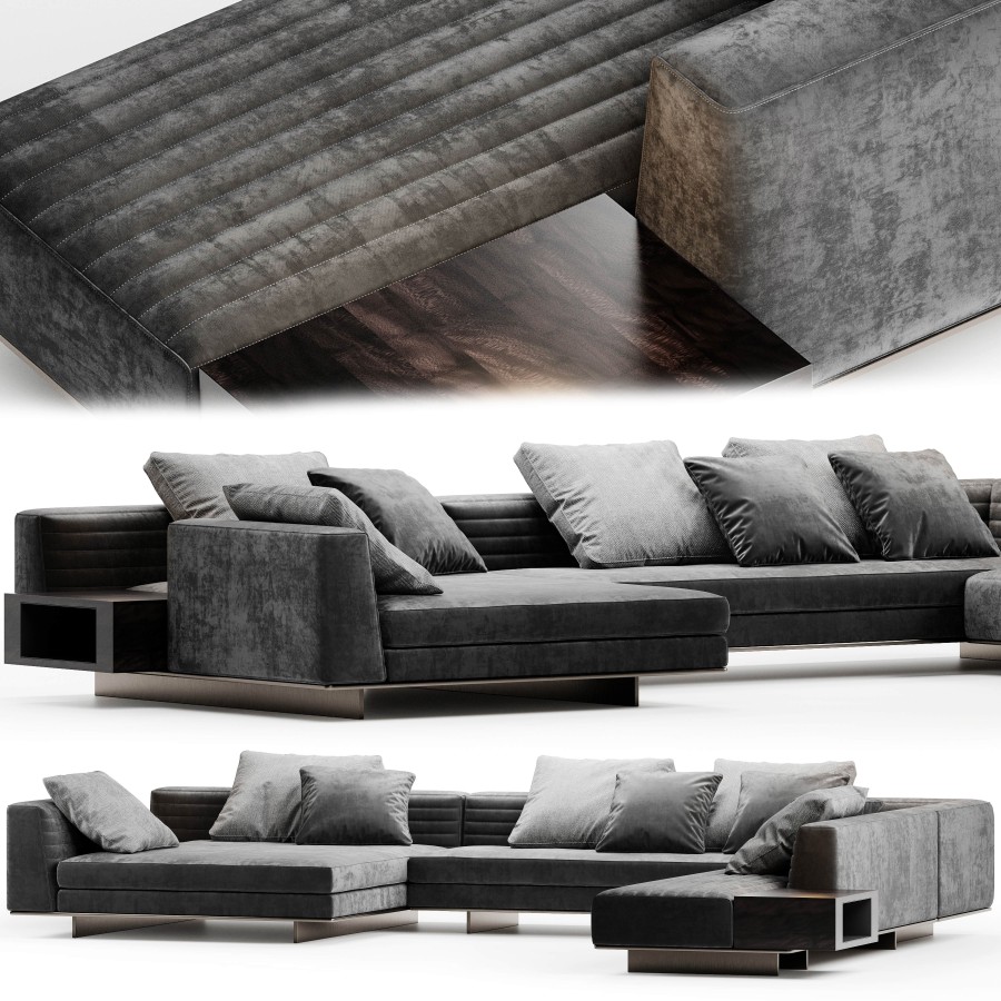 Roger Corner Sofa - 3D Model for Corona