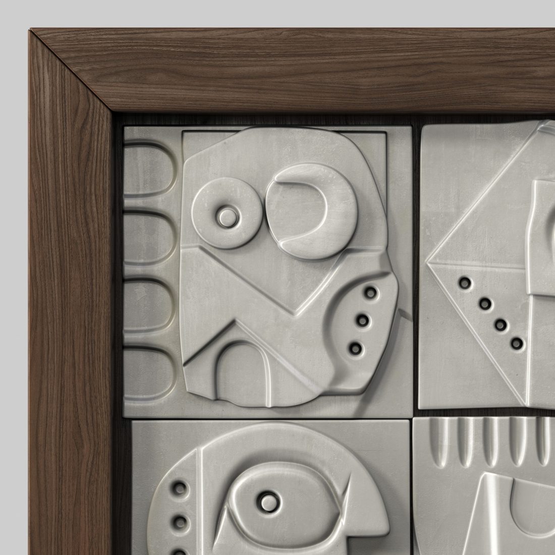 Panel Decorative Cube Square N2 - 3D Model for VRay, Corona