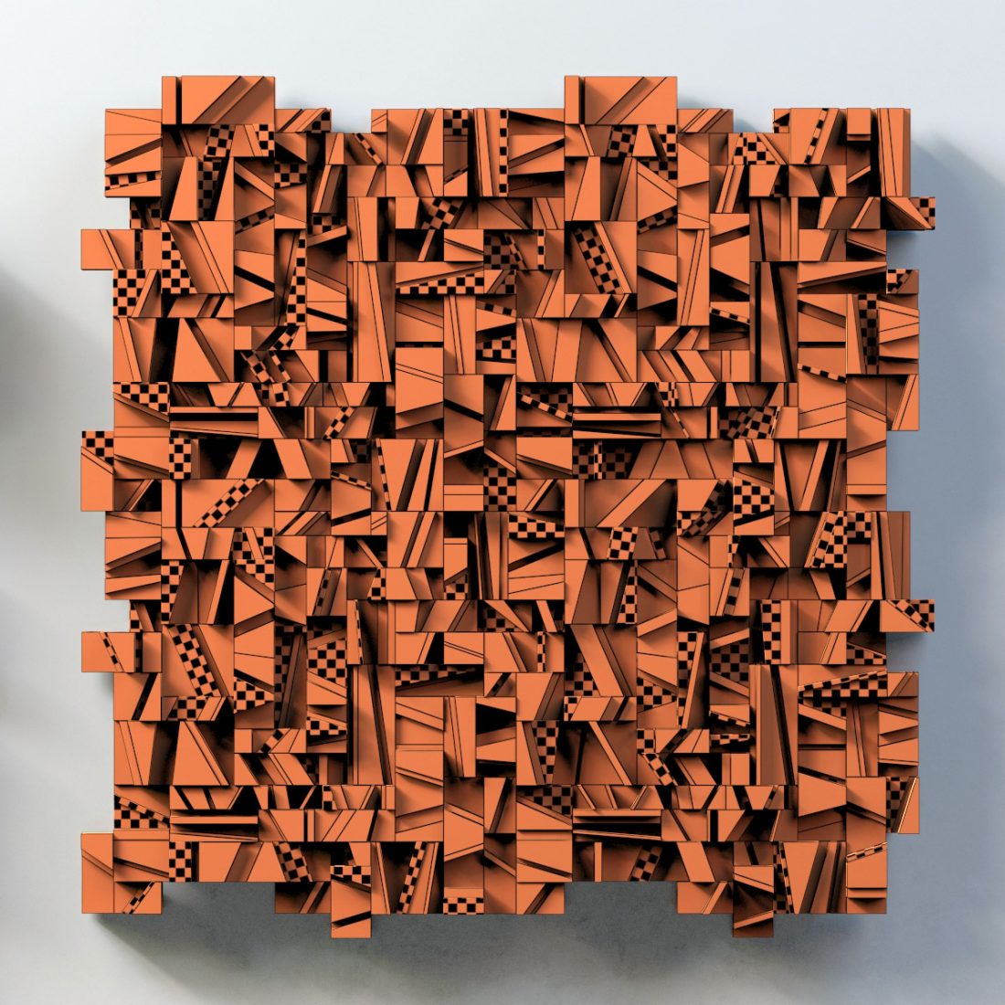 Rectangle Wood Panel Rail N1 3D Model for VRay | CGMood