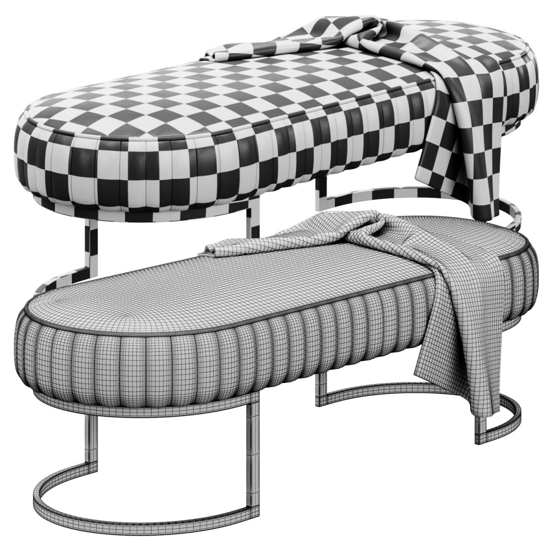 Bubble Bench By Daytona - 3D Model for VRay