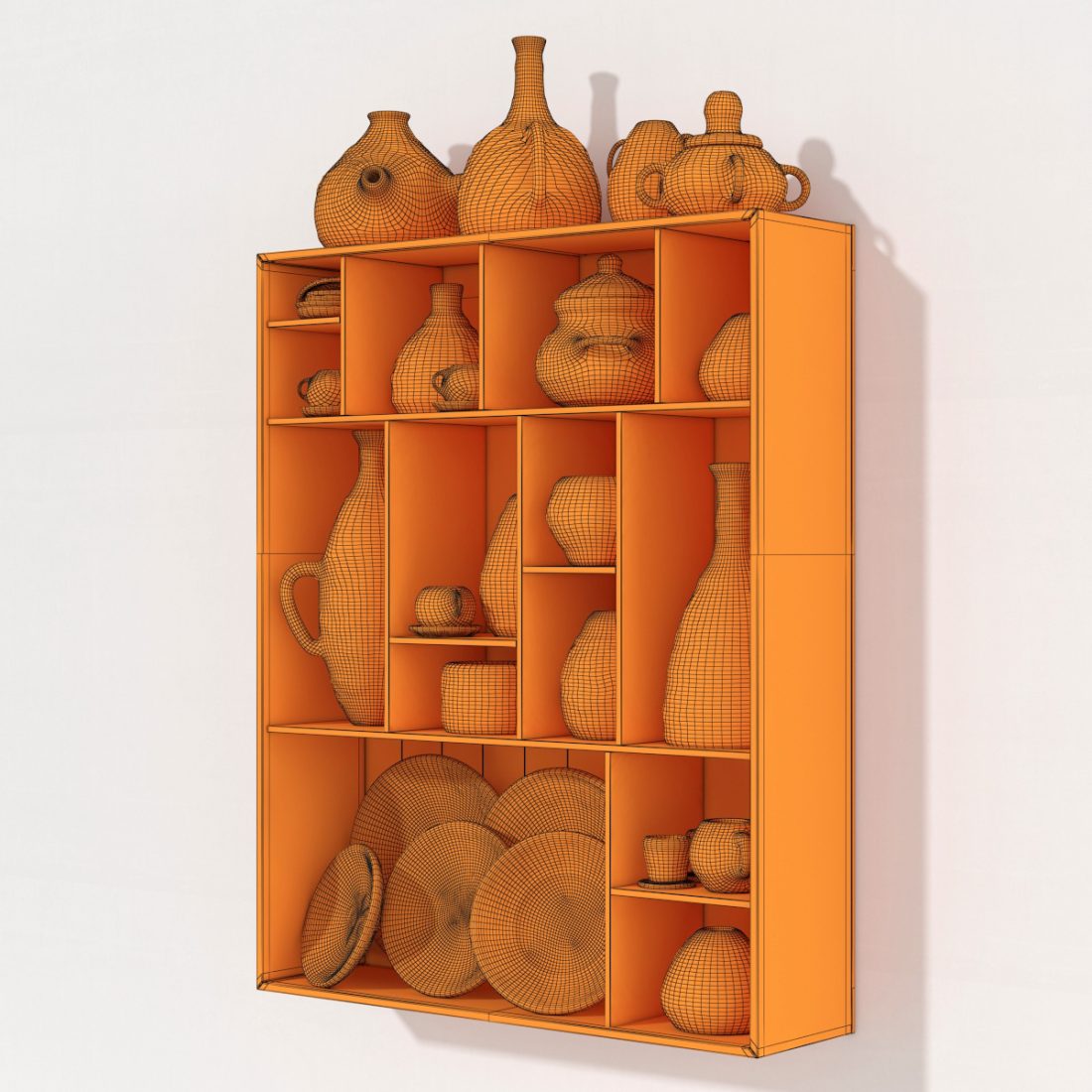 Dishes Old History Clay Pattern N2 - 3D Model for VRay