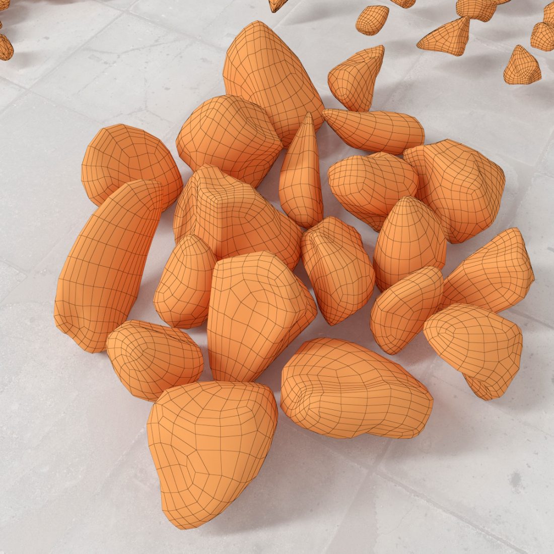 Rock River Stone Collection One - 3D Model for VRay