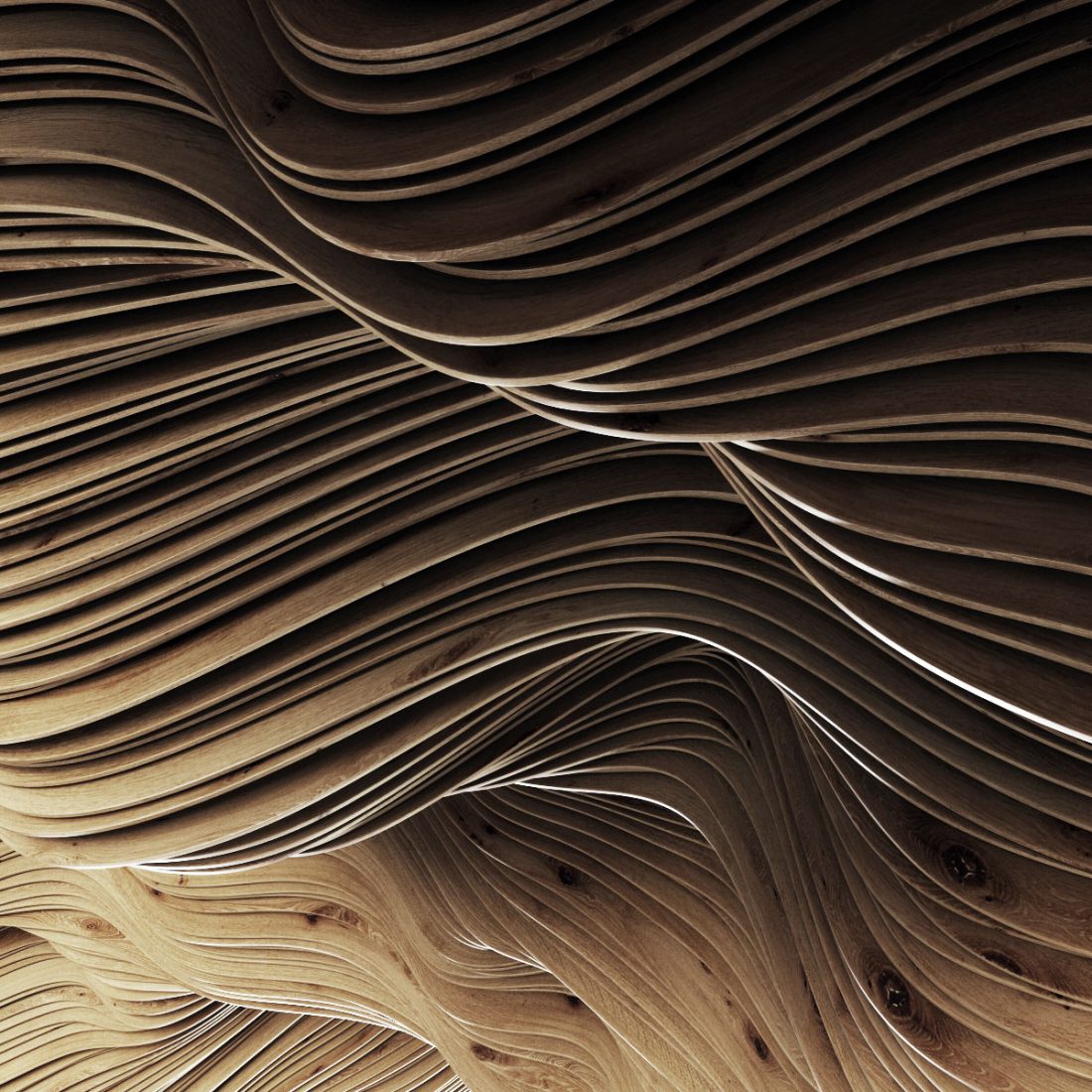 Parametric Big Ceiling Wood N1 3D Model for VRay, Corona | CGMood