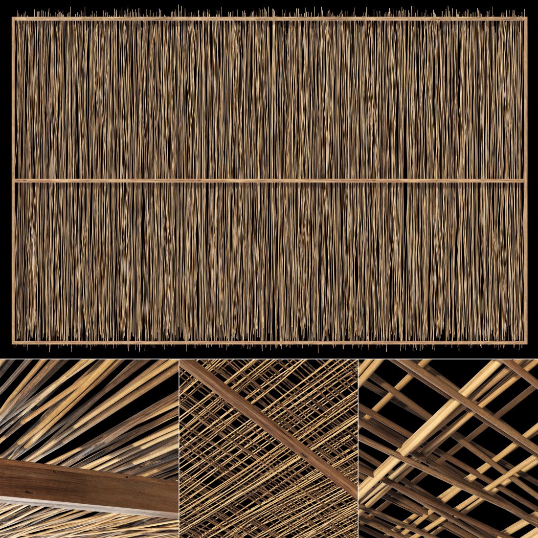 Ceiling Thin Branch Rectangle N1 - 3D Model for VRay